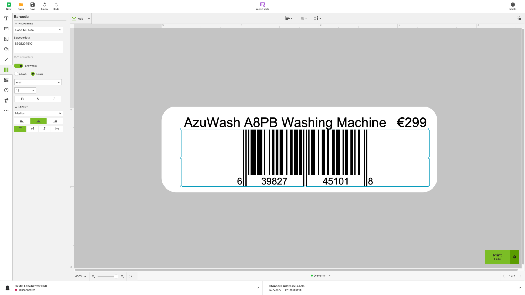 How to Integrate a DYMO Label Printer to Azumuta - Azumuta